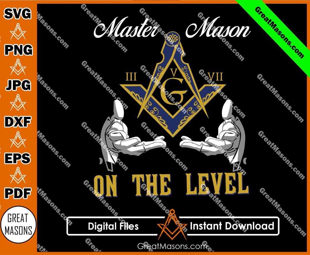Master Mason III V VII on the Level Masonic - Great Masons Design *SVG ...