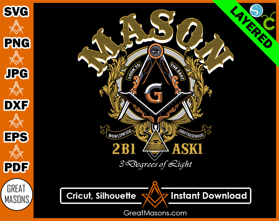 Mason 2B1ASK1 3 Degrees of Light Brotherhood Great Masons - Etsy
