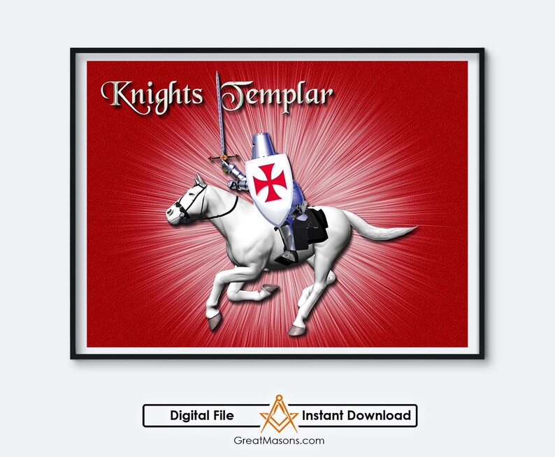 Knights Templar Crusader York Rite Masonic Freemason 3D Art - Etsy