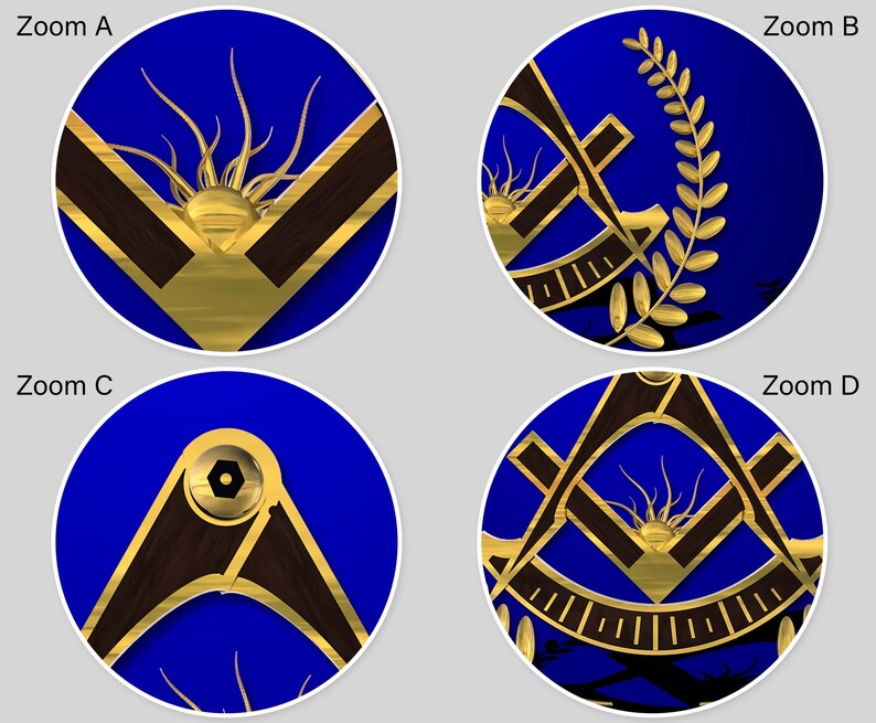 Mason Past Master Blue Emblems Symbol Masonic Square & - Etsy