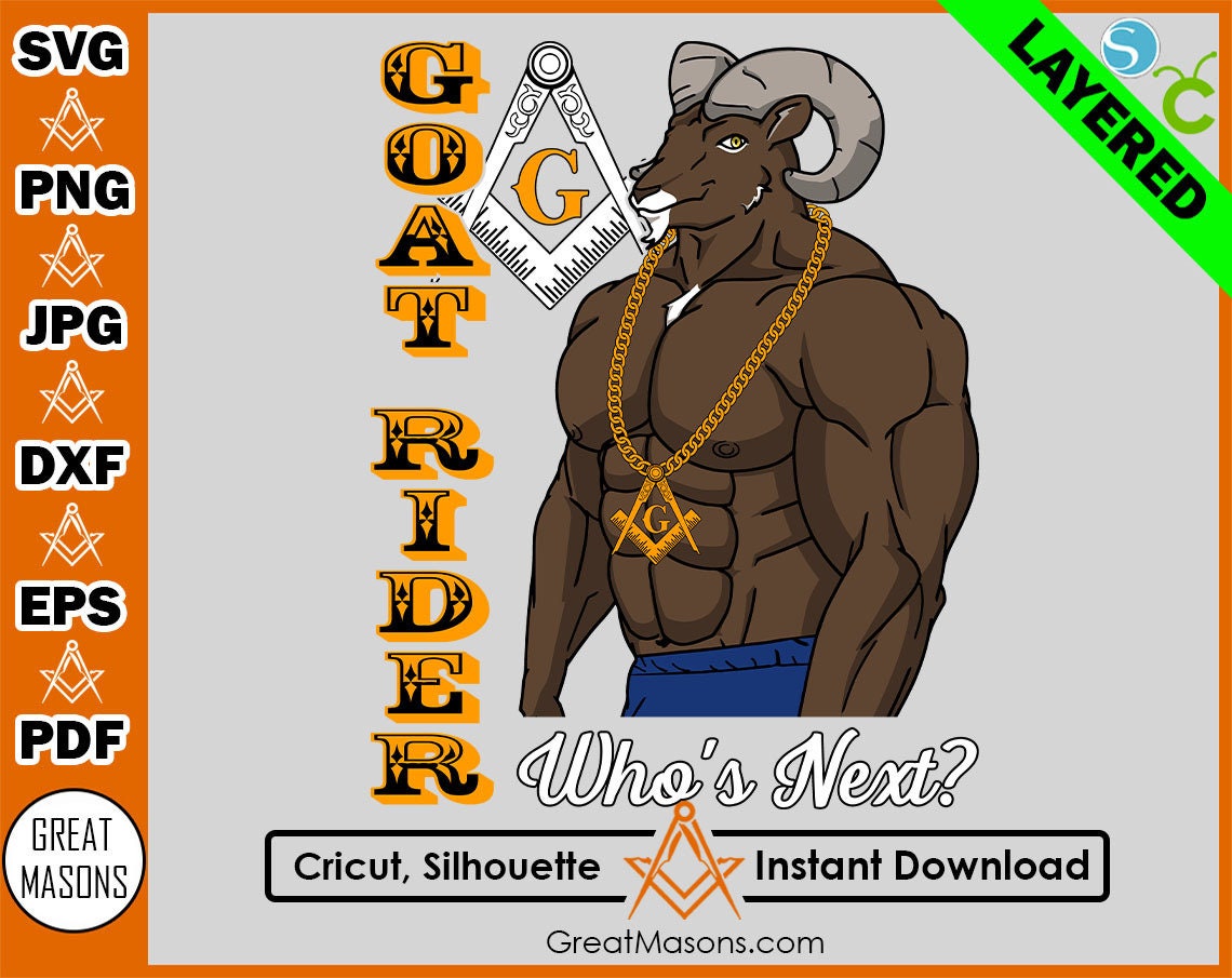 Goat Rider Masonic Necklace Digital File Great Masons SVG - Etsy