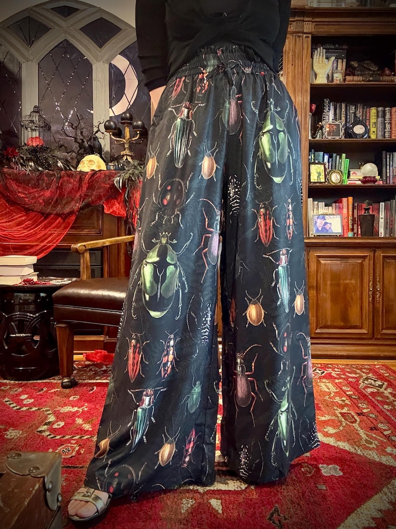 Antique Beetle Bug Insects Entomology Wide Leg Pant With Pockets - Etsy