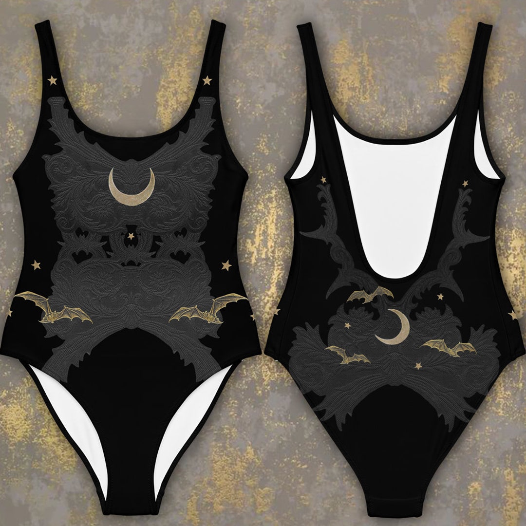 Victorian Bat One Piece Swimsuit - Etsy