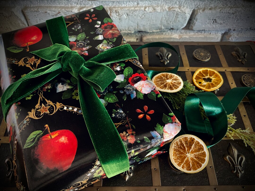 Victorian Poison Apple Wrapping Paper - Etsy