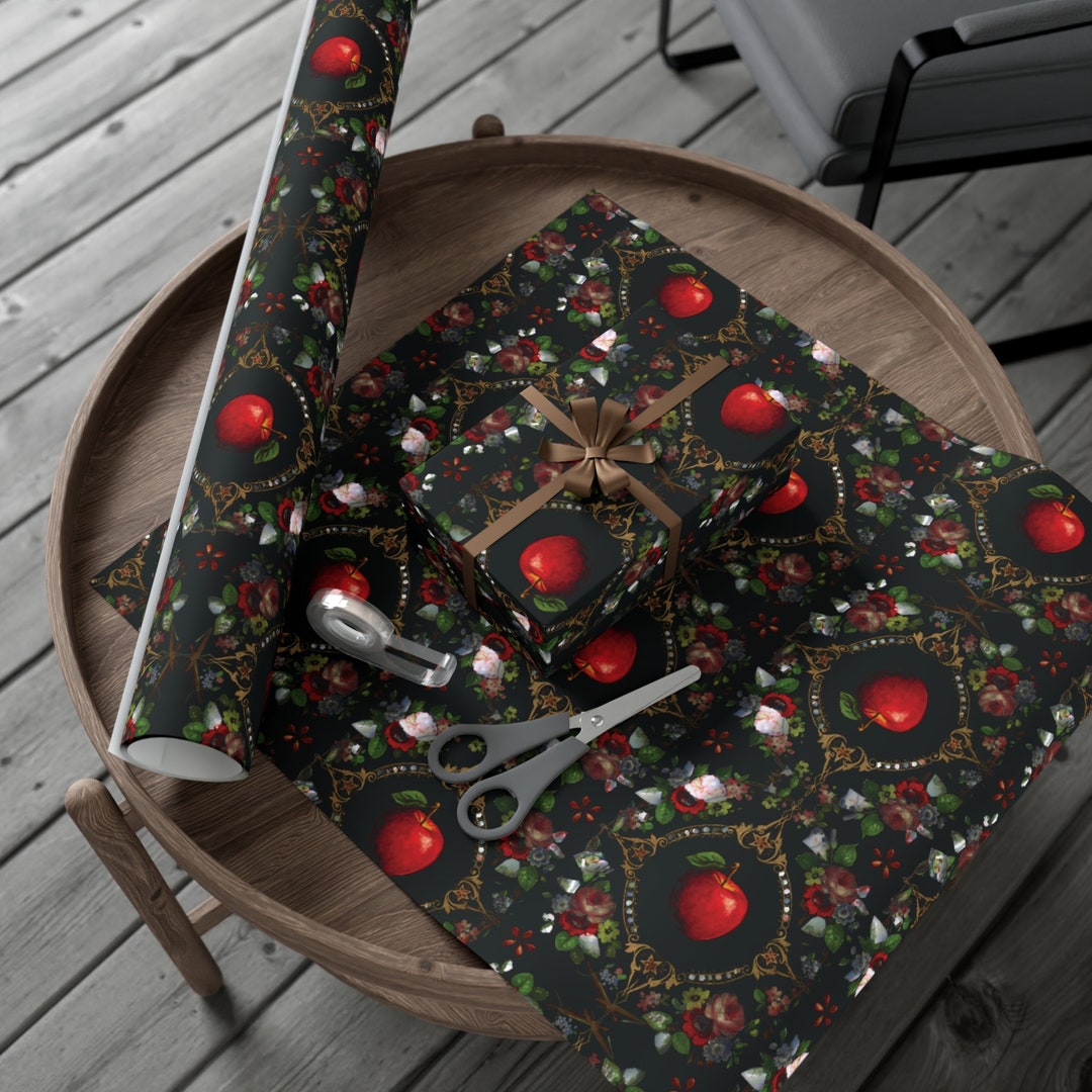 Victorian Poison Apple Wrapping Paper - Etsy
