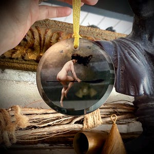 Edwardian Witch Beveled Glass Holiday Ornament - Etsy