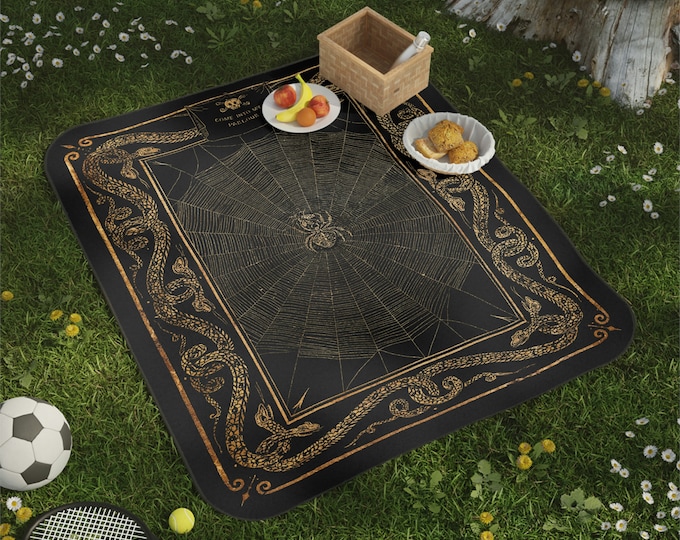 Goth Moths Picnic Blanket | Witchy Picnic Blanket | Gothic Picnic ...