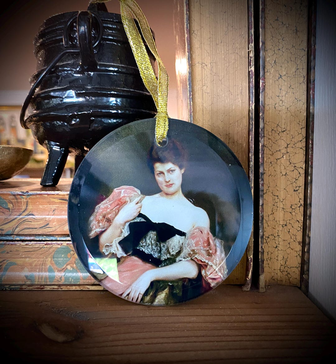 Victorian Pink Lady Beveled Glass Holiday Ornament - Etsy