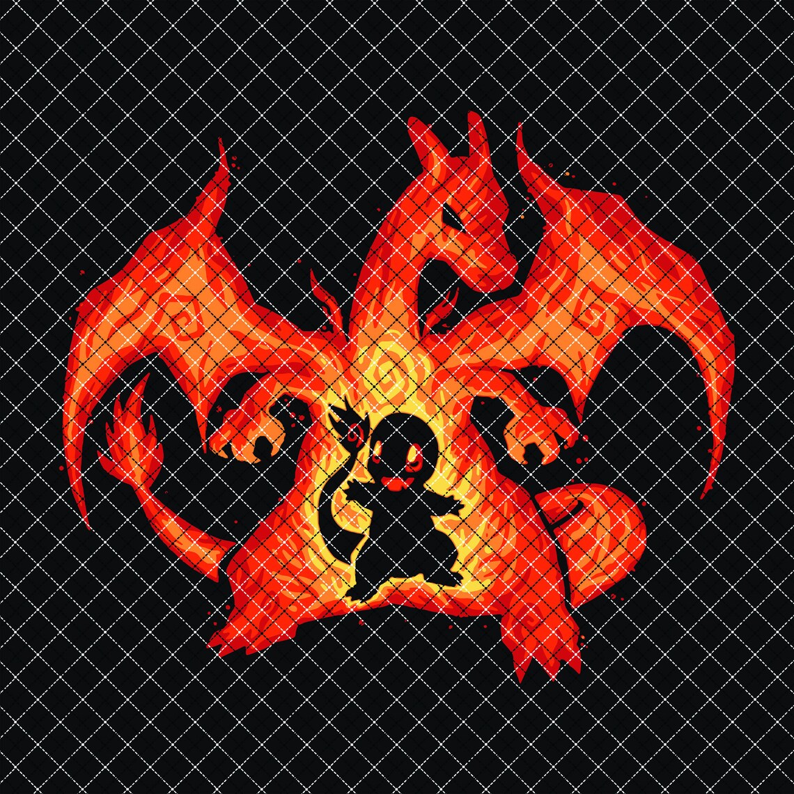 Charmander Pokemon Layered Svg Charmander svg Pokemon SVG | Etsy