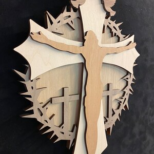 Digital File - 4 Layer Cross Art Piece for Glowforge - SVG - DXF - PDF ...