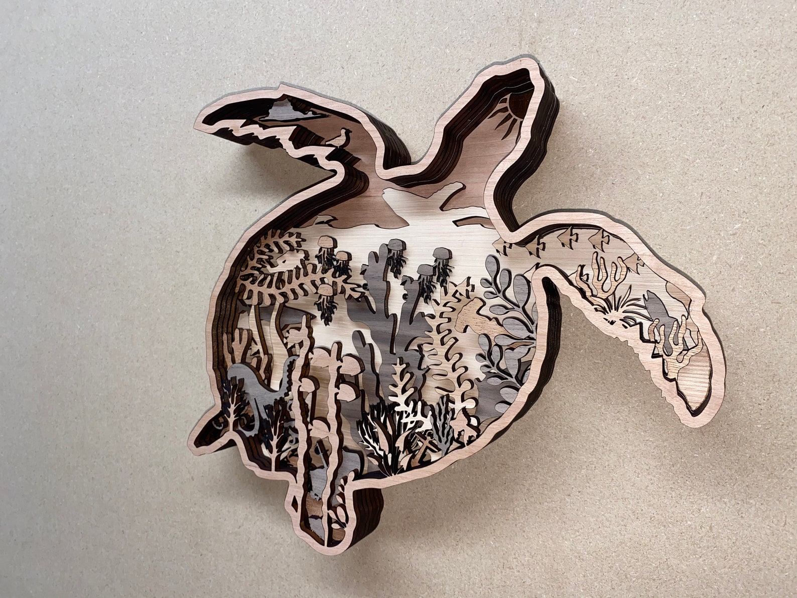 Digital File 7 Layer Turtle Wall Art Multi-layer PDF - Etsy