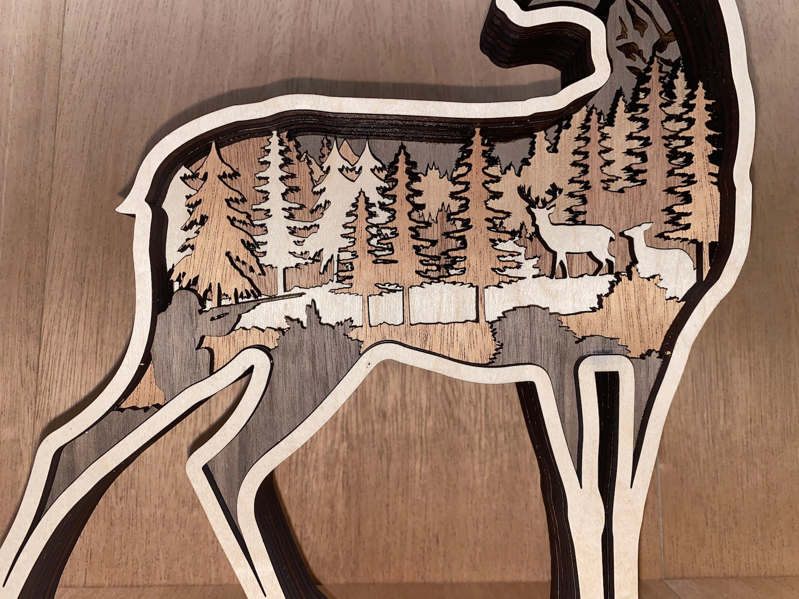 Digital File - 7 Layer Deer With Optional Layers Art Piece for ...