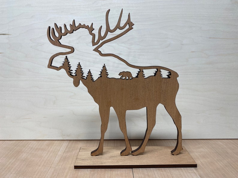 Digital File 6 Layer Moose Art Piece for Glowforge SVG | Etsy