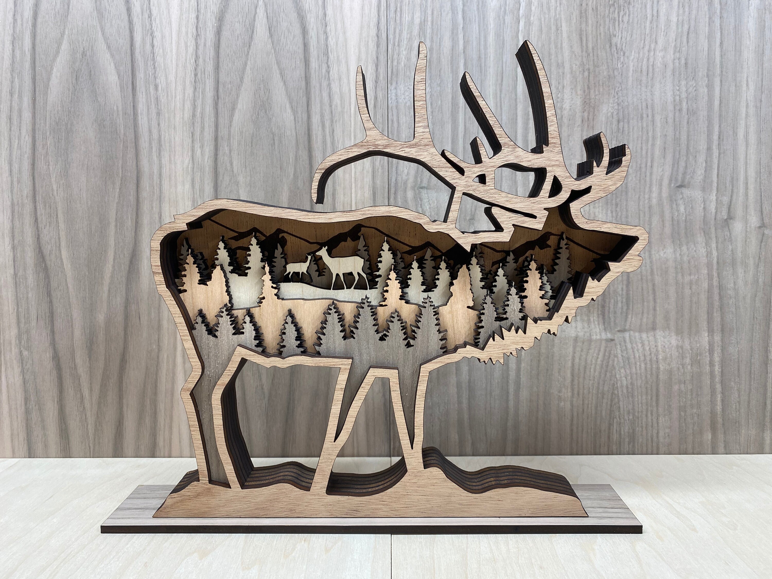 Digital File 6 Layer Elk Art Piece for Glowforge SVG PDF - Etsy Canada