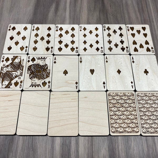 Wooden Playing Cards - Etsy