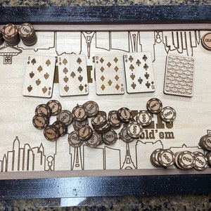 Poker Table Art Piece for Glowforge - SVG - PDF - Multi-layer - Digital ...