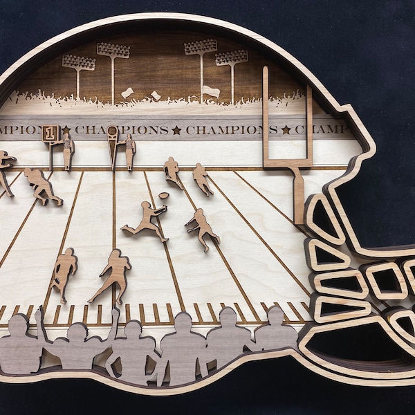 Layered Football Stadium Laser Files - Etsy