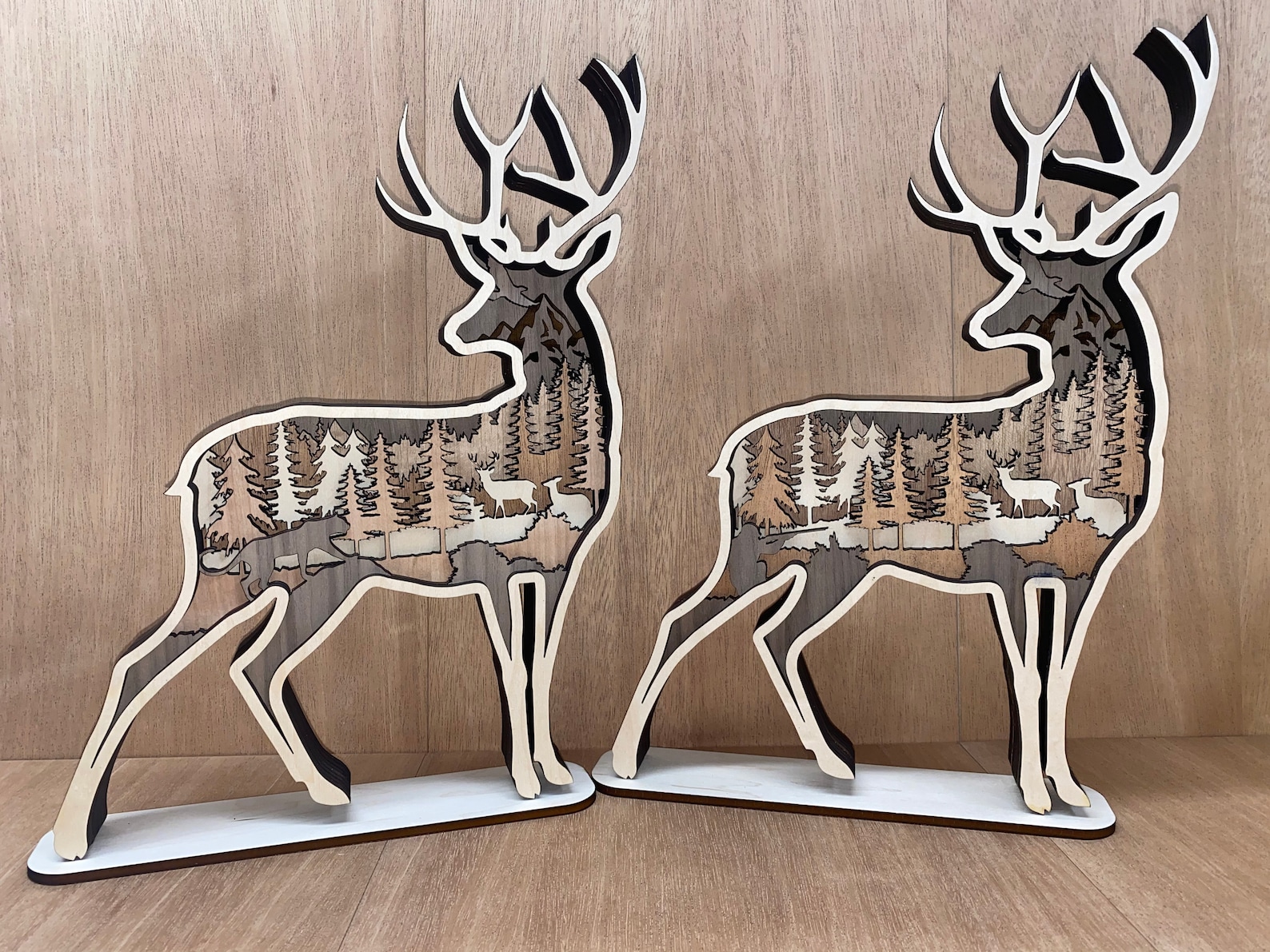 Digital File 7 Layer Deer With Optional Layers Art Piece for - Etsy UK