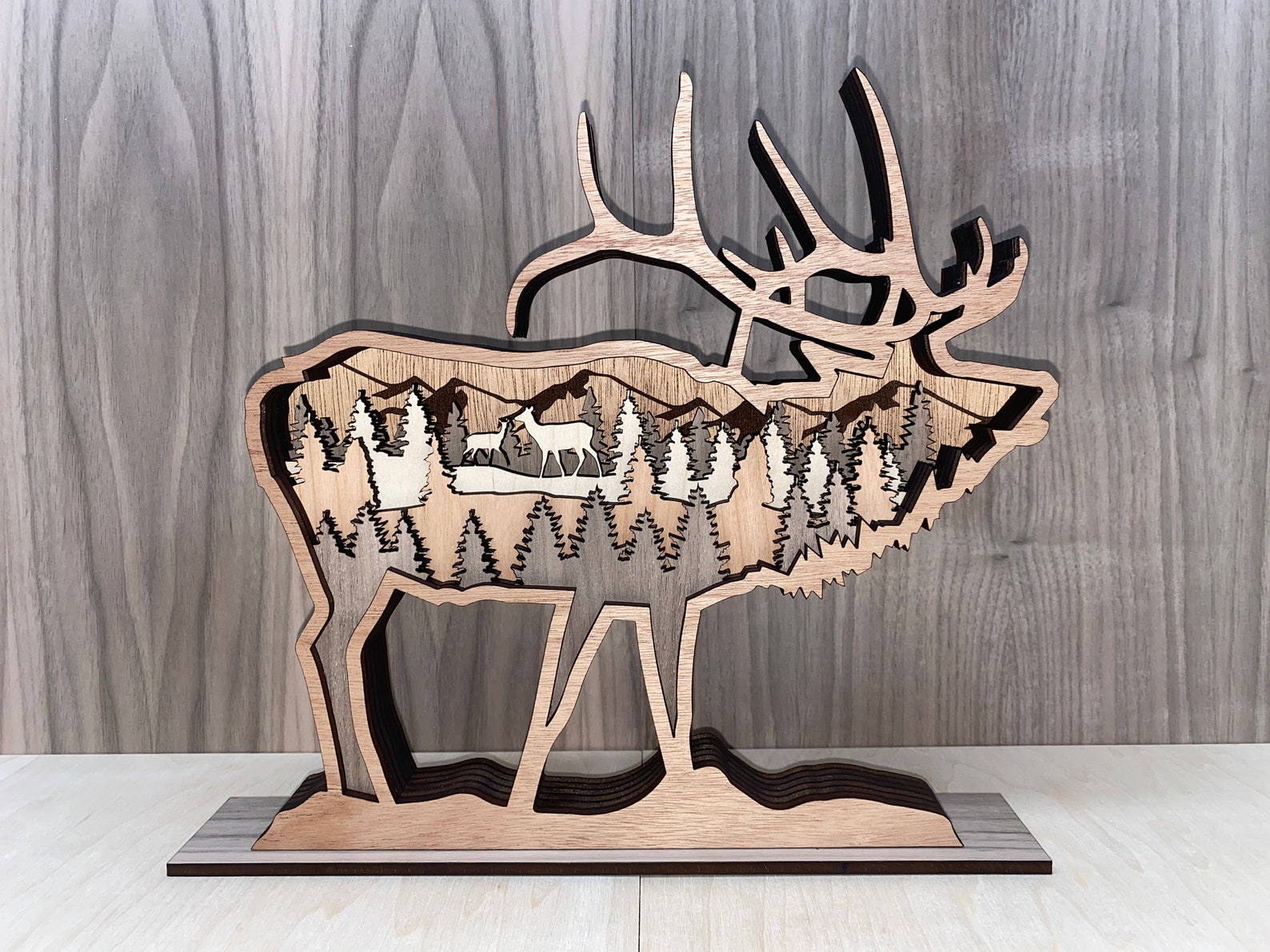 Digital File 6 Layer Elk Art Piece for Glowforge SVG PDF - Etsy Canada