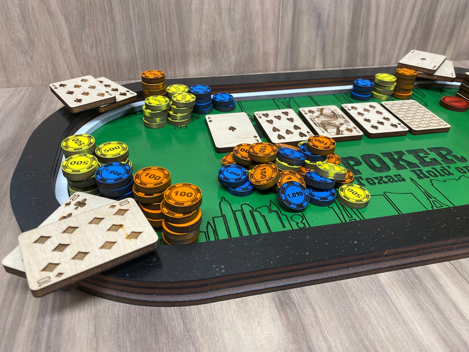 Poker Table Art Piece for Glowforge - SVG - PDF - Multi-layer - Digital ...