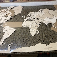 Map of the World With Countries Digital Download / Laser Cut World Map ...