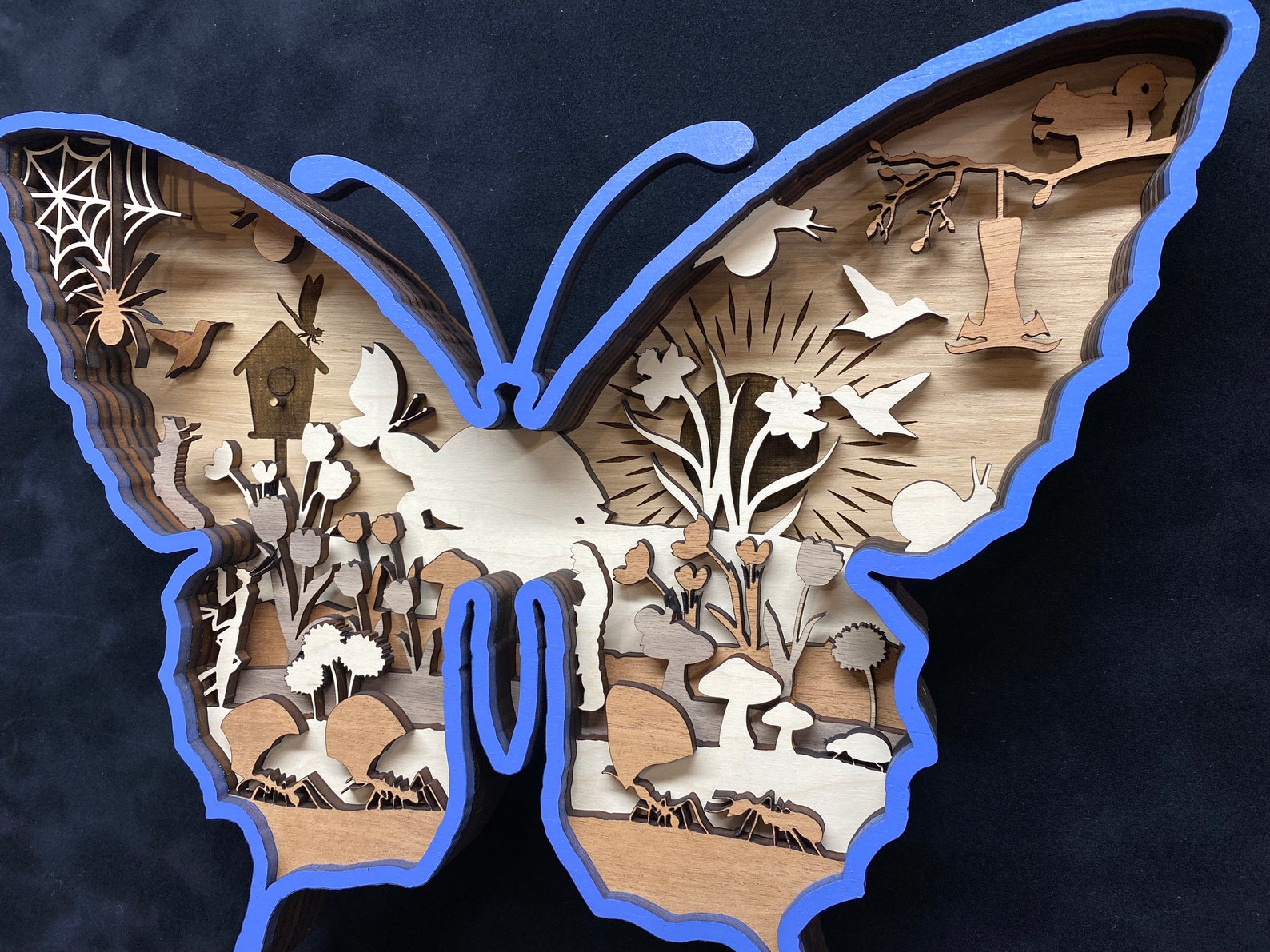 Digital File 7 Layer Butterfly Art Piece for Glowforge SVG - Etsy