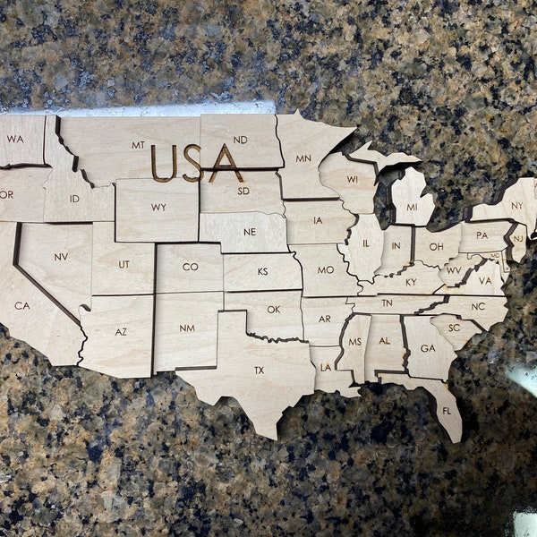 Us Map Laser File - Etsy