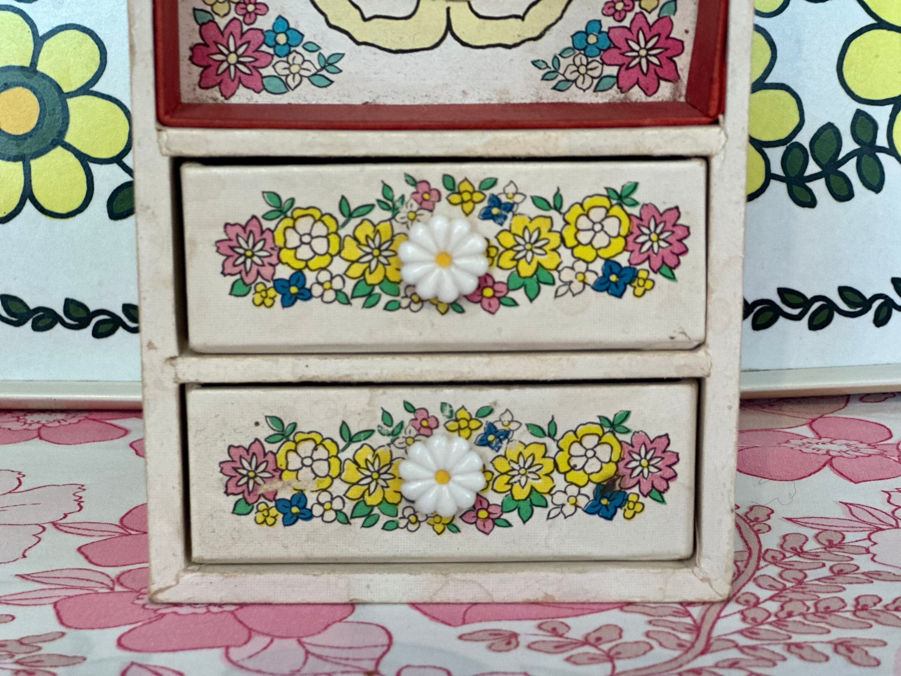 1960s Jaymar Animated Music Box / Jewellery Box / Flower Power ...