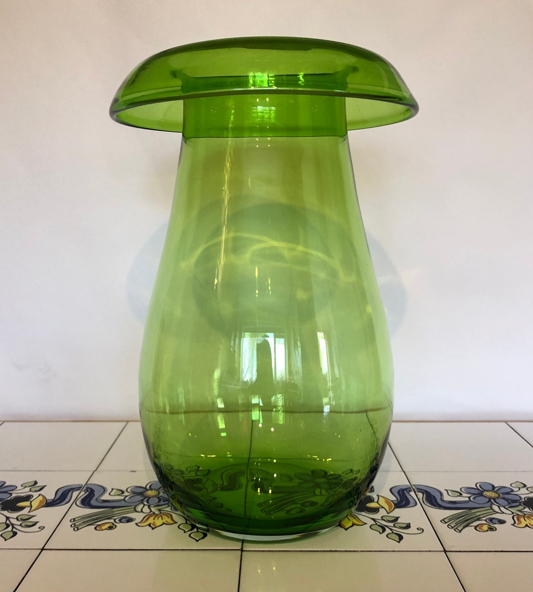 Large IKEA Maria Vinka 1999 Mushroom Vase / Stockholm Collection / Lime ...