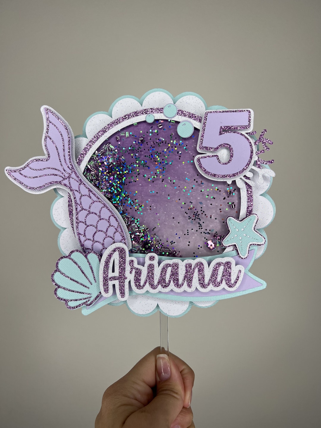 Mermaid Cake Topper, Under the Sea Cake Topper,little Mermaid Cake ...