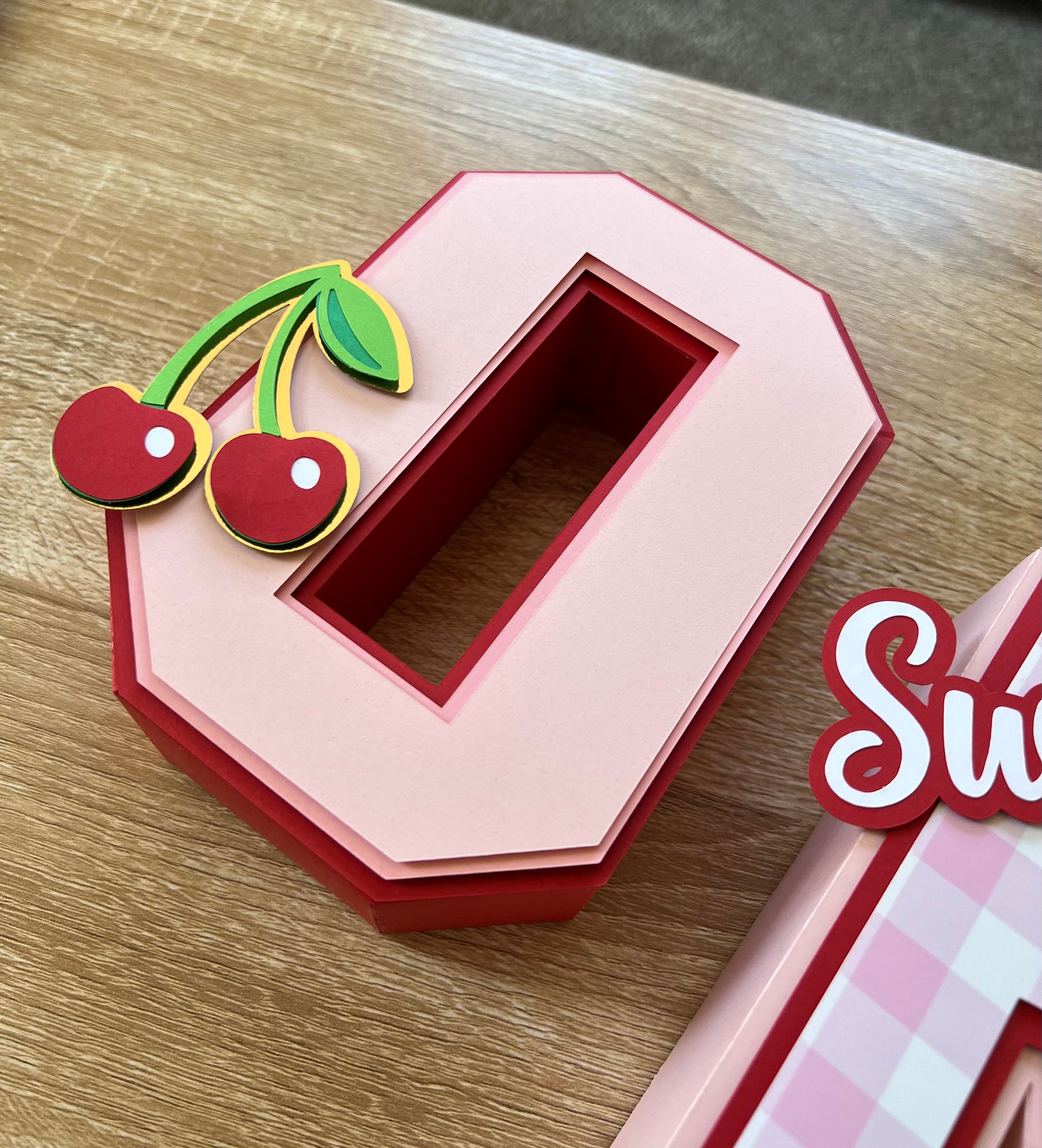 3D Cherry Letters, Cherry First Birthday, One Birthday Decoration ...
