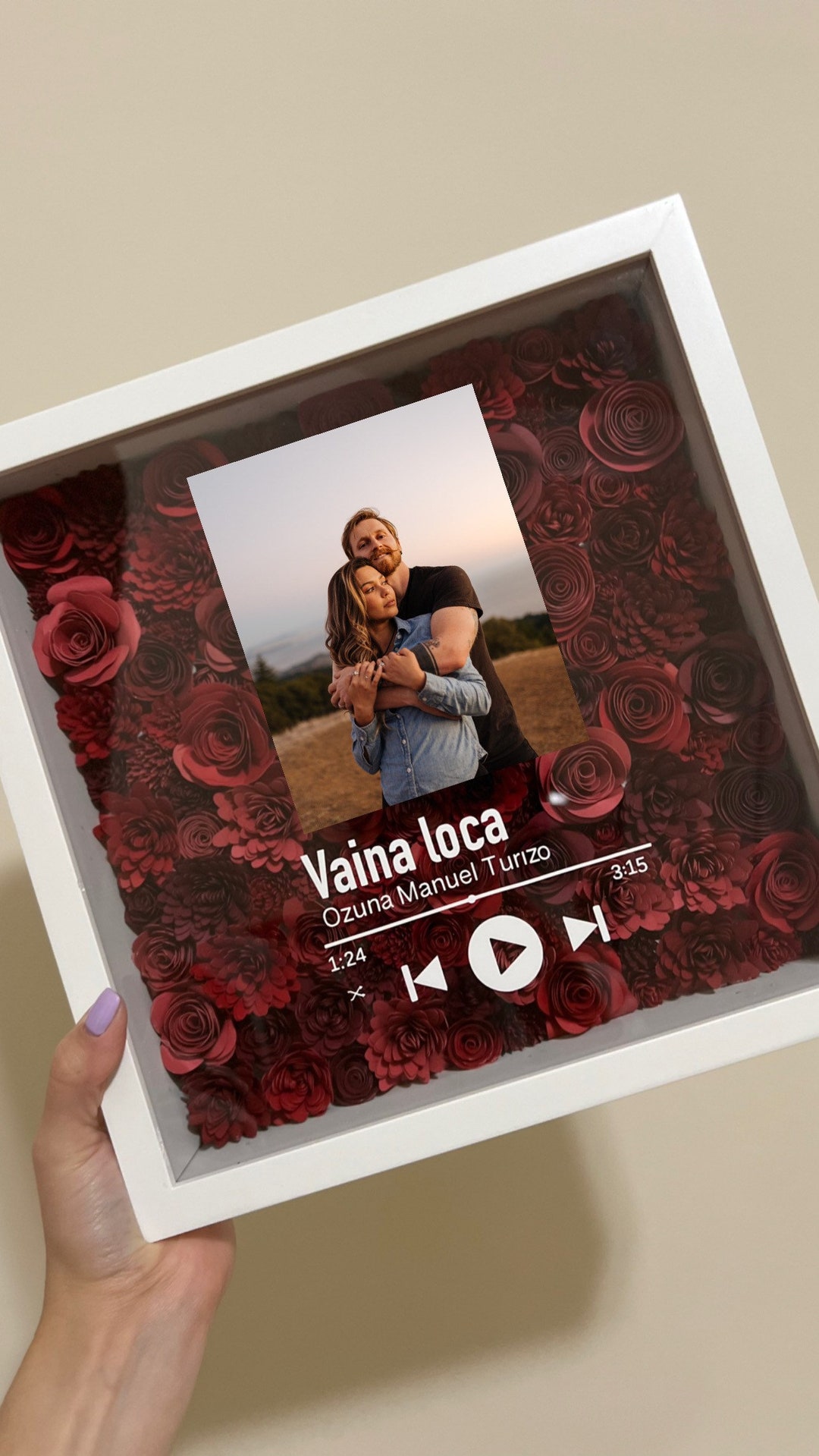 Spotify Shadow Box, Valentine's Day Gift , Gift for Her , Shadow Box ...
