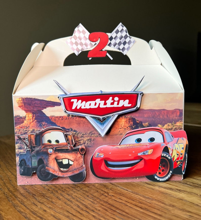Car Favor Boxes, Two Fast Favor Boxes, Route 66 Favor Box, Race Car ...