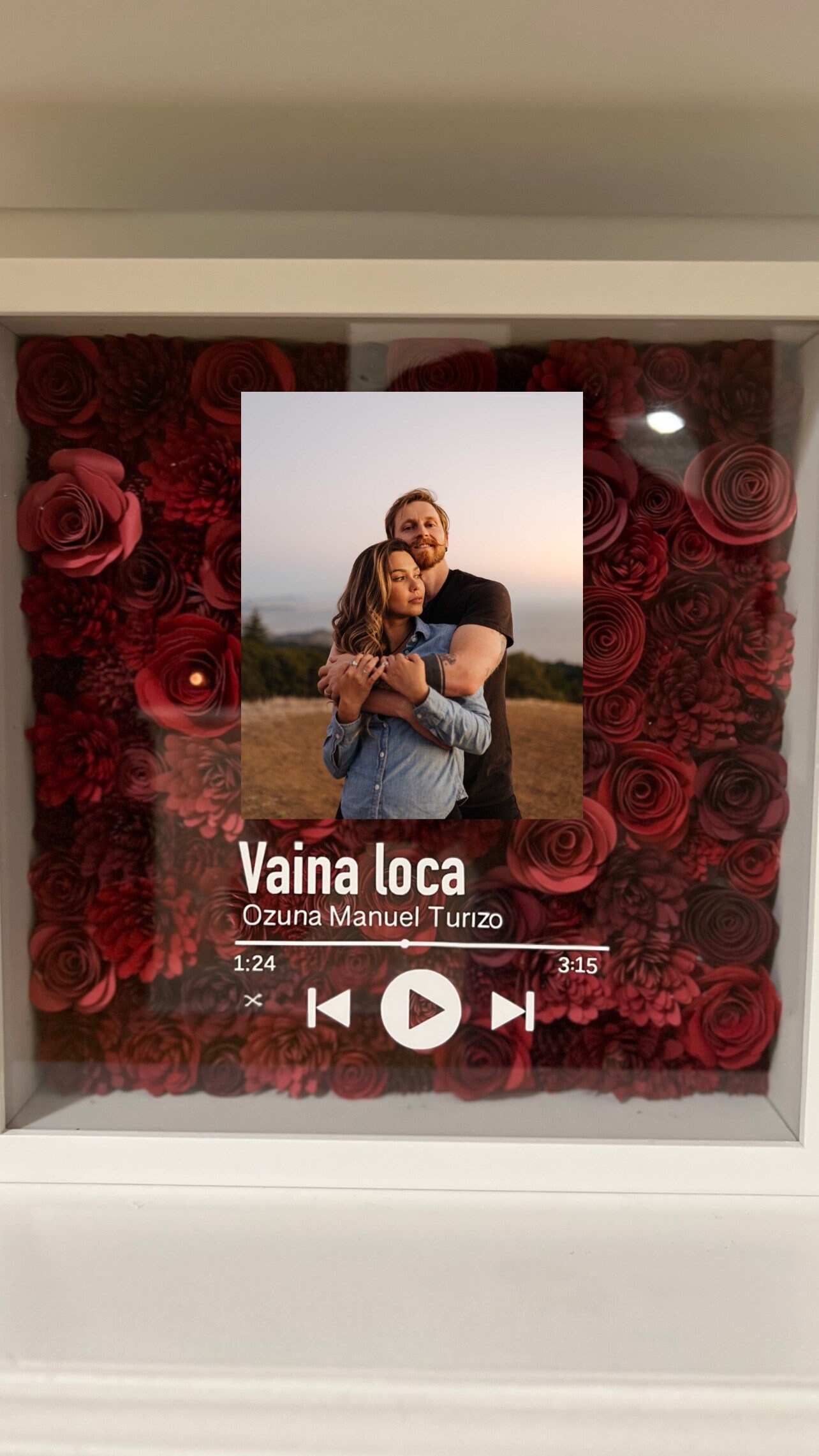 Spotify Shadow Box, Valentine's Day Gift , Gift for Her , Shadow Box ...