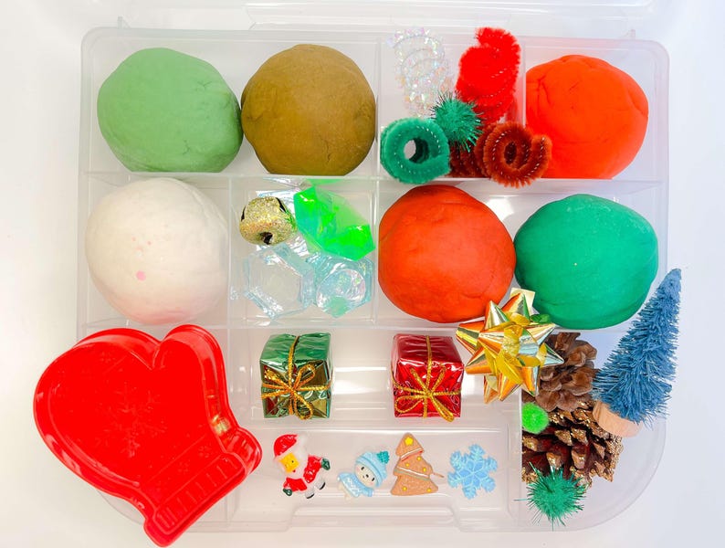 Christmas Play Dough Kit - Etsy