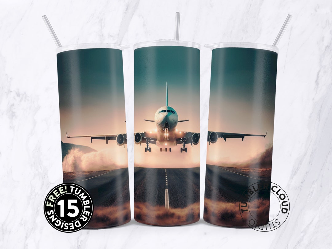 Airplane Tumbler Wrap Png Sublimation Design 20oz Skinny - Etsy