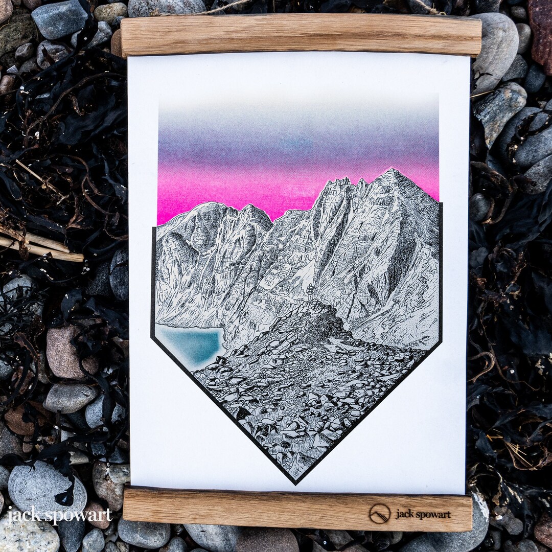 Scotland Landscape Munro Bagging Art Print an Teallach Gift for Hiker ...