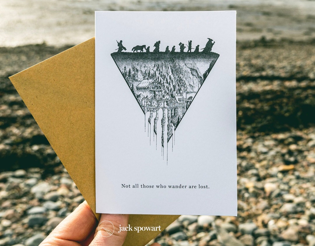 Greetings Card Lord of the Rings Art Tolkien Quote Art Rivendell the ...