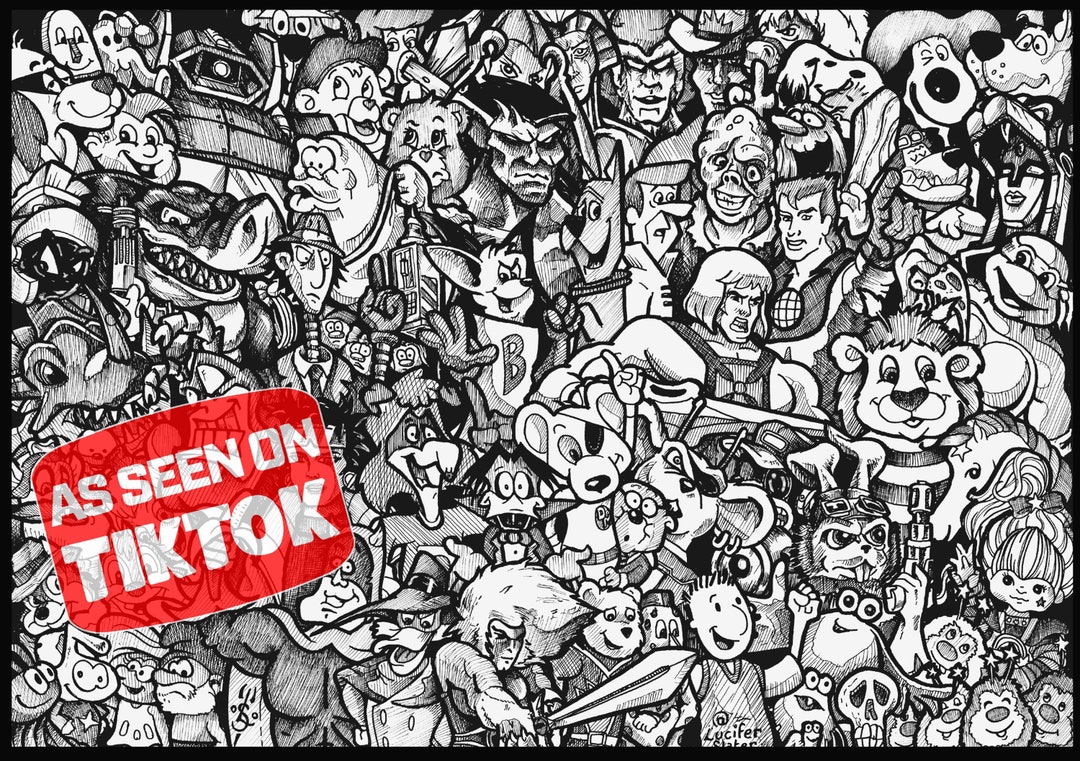 Retro Cartoon Artwork Prints - Etsy