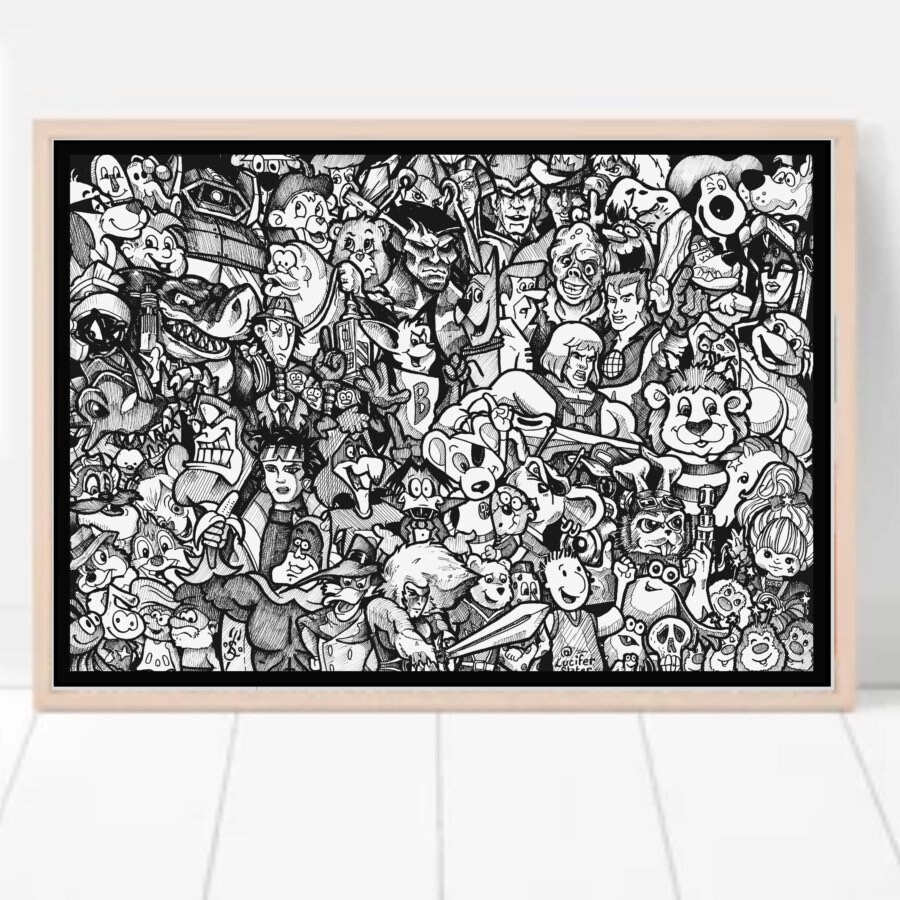 Retro Cartoon Artwork Prints - Etsy