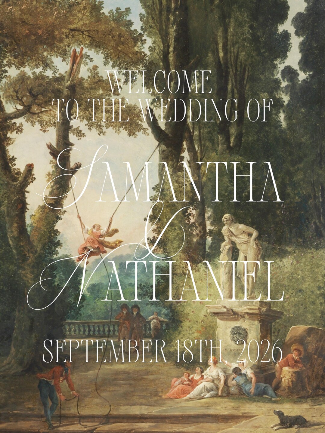 Rococo Wedding Welcome Sign Template (instant Digital Download DIY ...