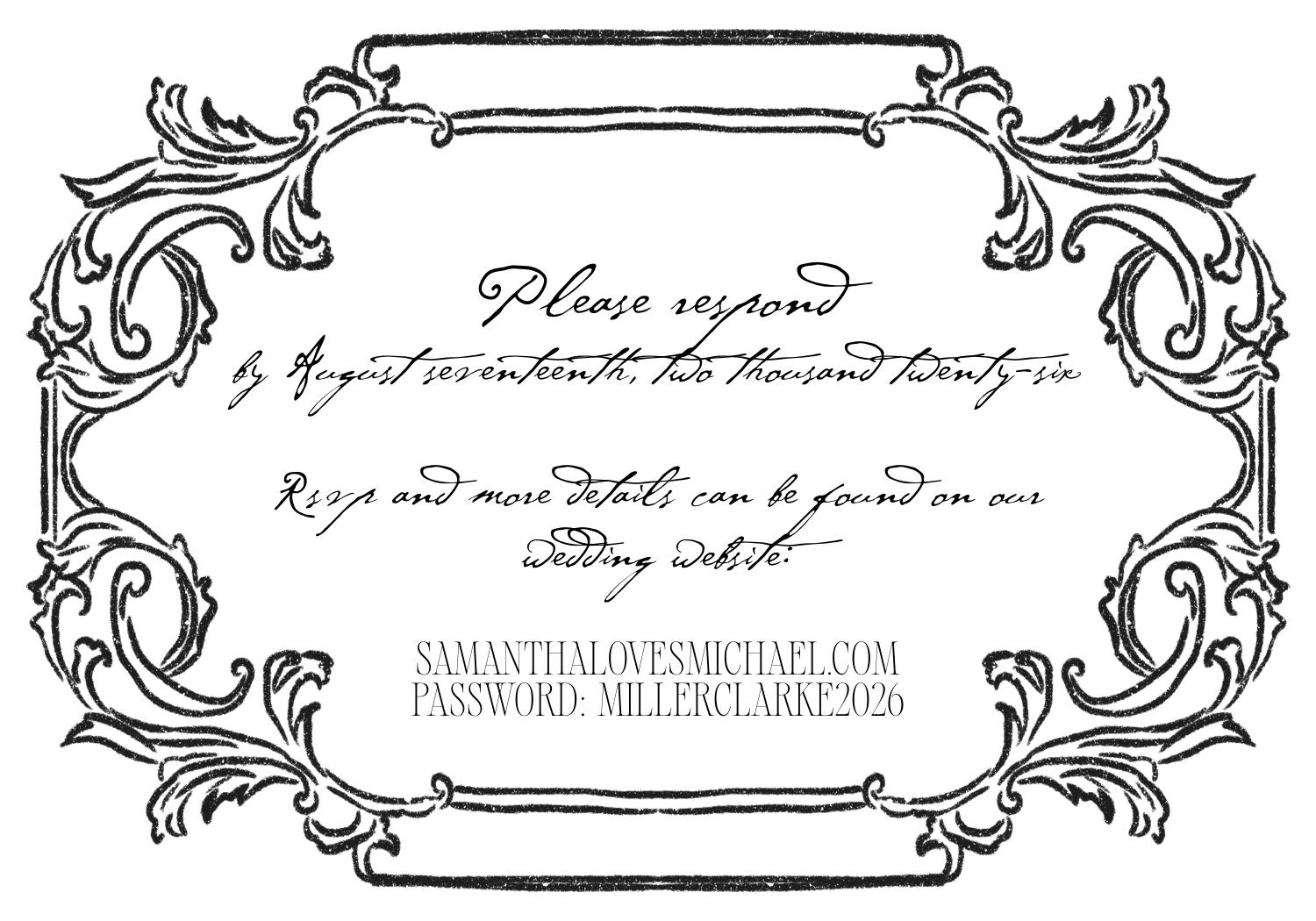 Rococo Invitation Bundle Stationery Set Editable Wedding Invite ...