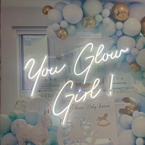 Custom Neon Sign You Glow Girl Neon Sign Bedroom Neon Sign Wall Decor ...