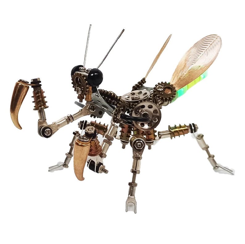 Steampunk Mechanical Mantis Metal Insect Craft Kit DIY Assembly Puzzle ...