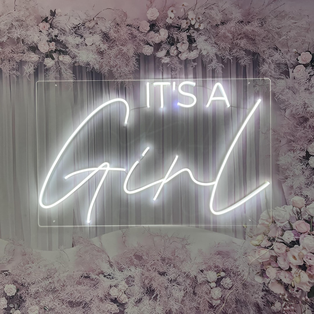 Custom Neon Sign | Neon Sign It's A Girl | Neon Sign Wedding | Neon ...