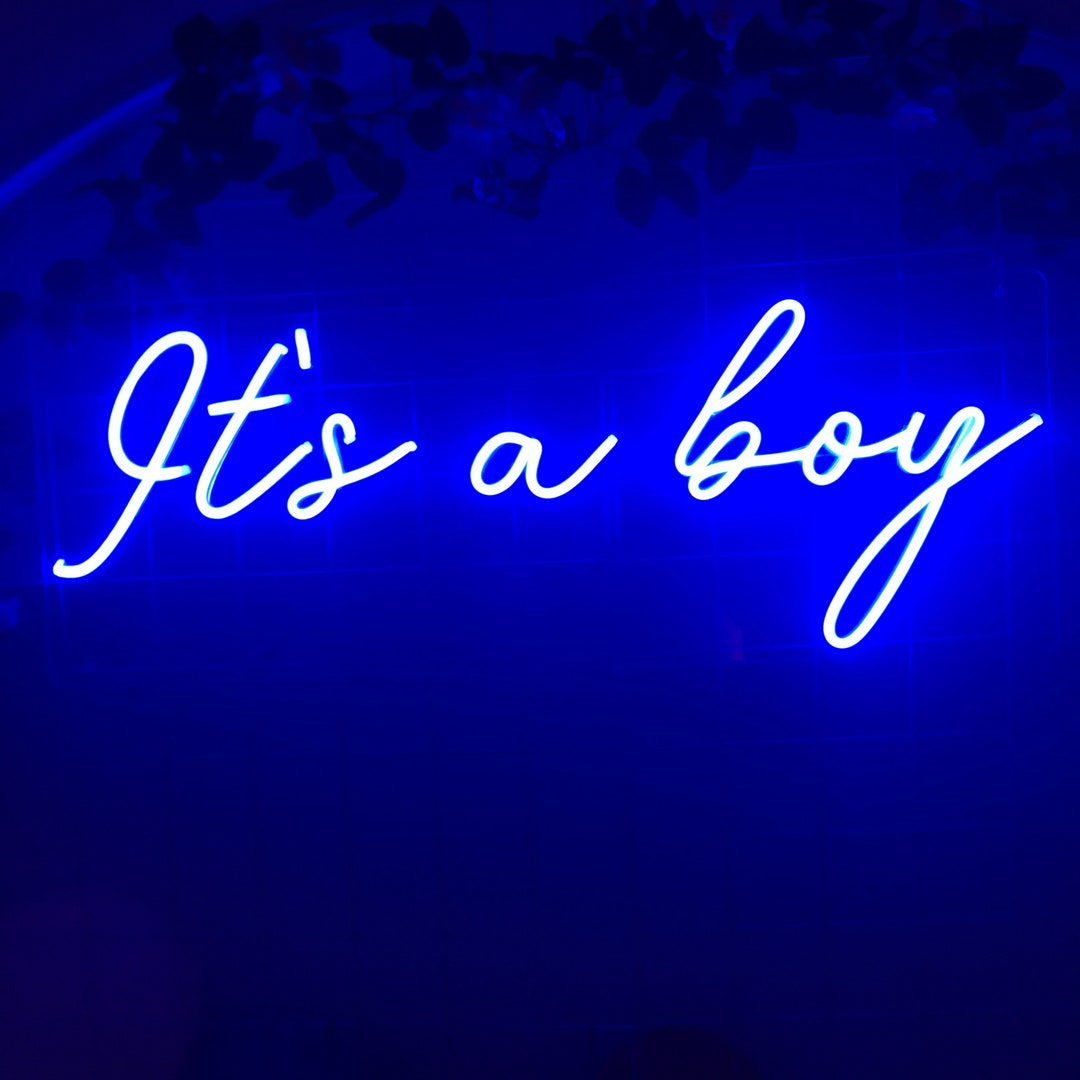 Neon Signs Lights It's a Boy Personalized Customization LED Name Logo ...