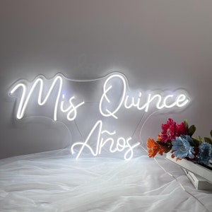 Neon Sign Custom | Neon Sign Mis Quince Anos | Birthday Neon Sign ...