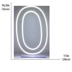 Neon Sign With Base, Number Neon Signs for Birthdays, 0-9 Neon Sign ...