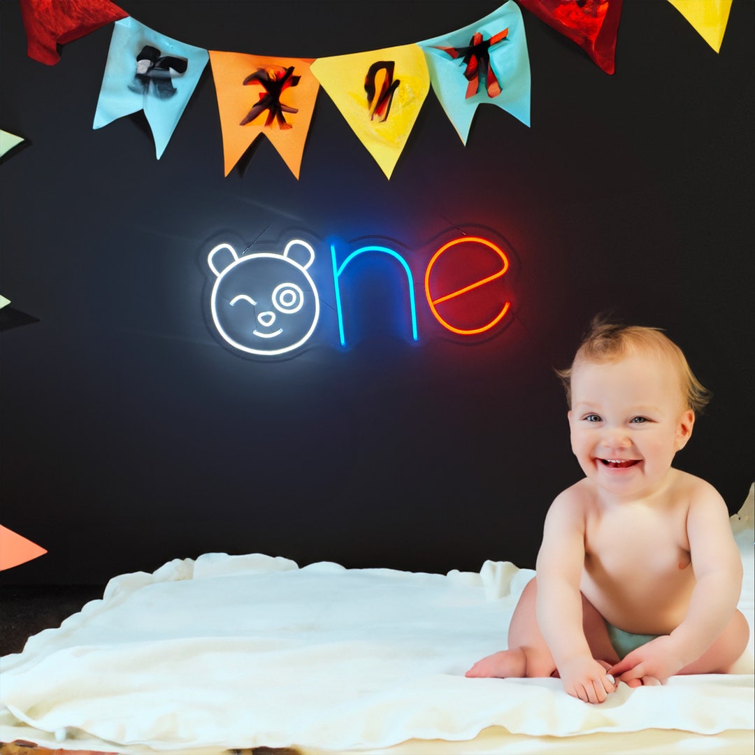 One Neon Sign | Custom Neon Sign | Neon Sign 1st Birthday | Neon Light ...