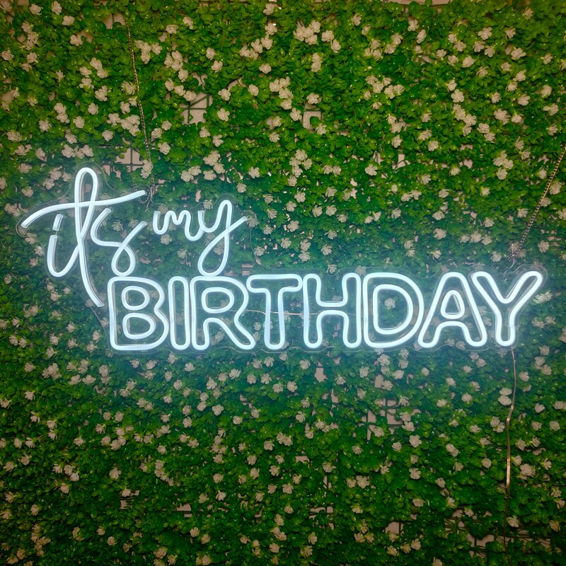 Neon Birthday Banner - Etsy